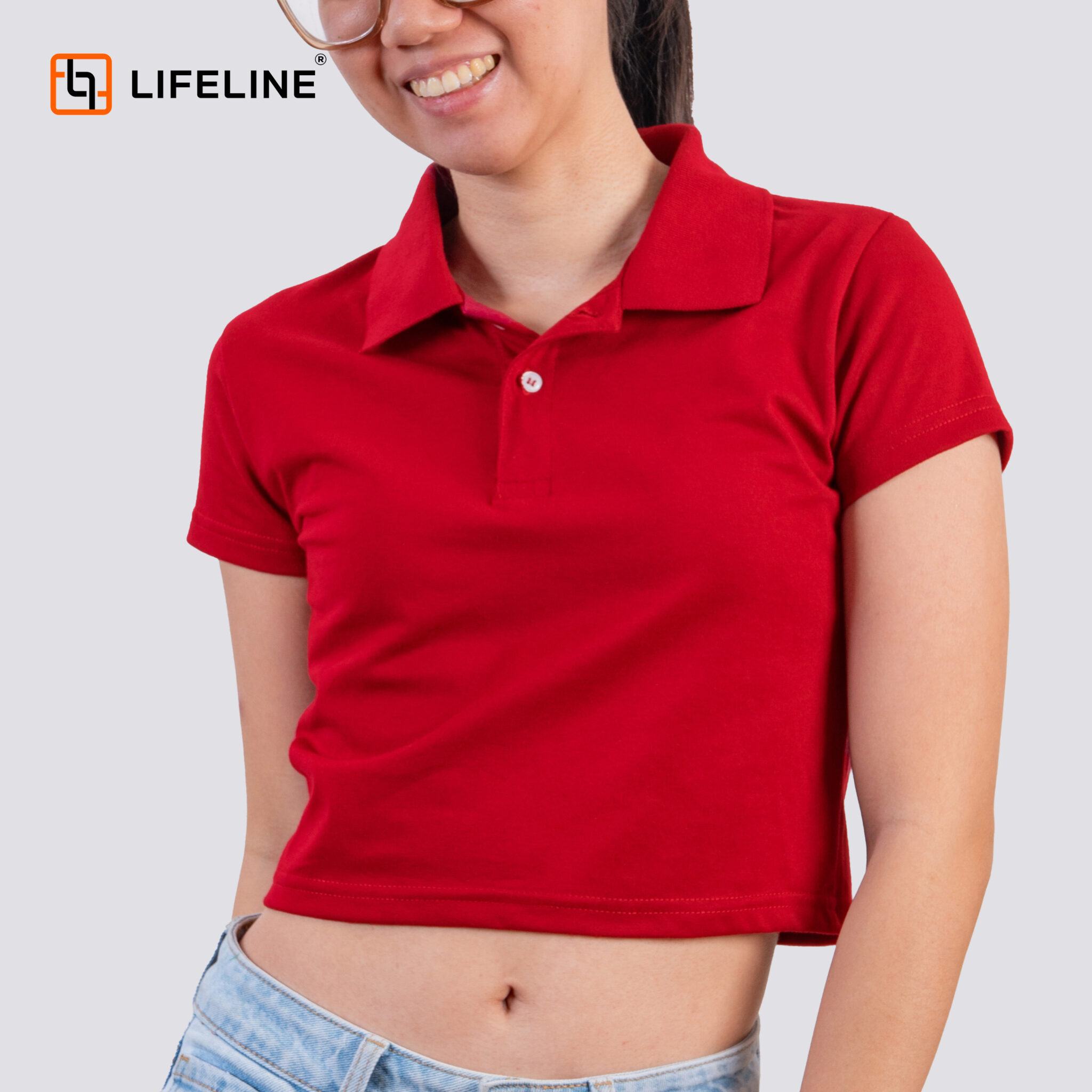 Red Crop Top Polo Shirt for Sale Philippines