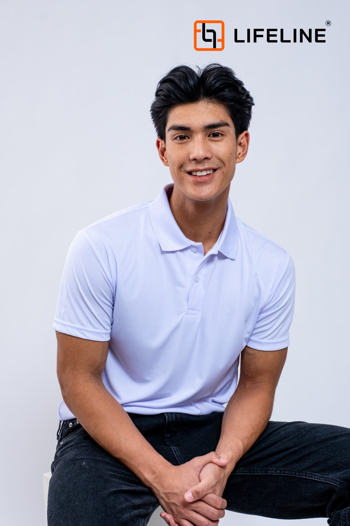 White Cool Flex Polo Shirt for Sale - Lifeline Shirts